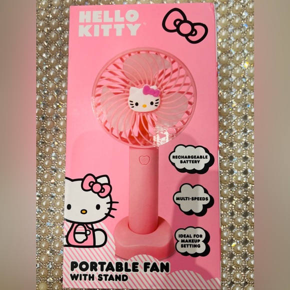 Hello Kitty | Other | Hello Kitty Portable Fan With Stand | Poshmark
